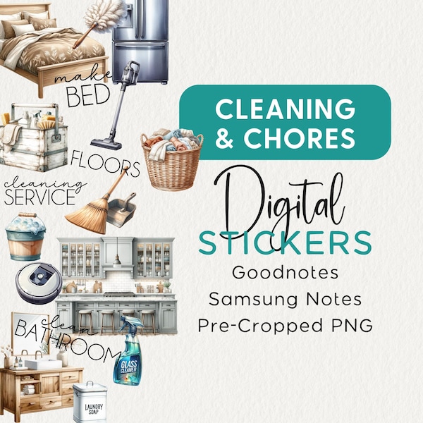 Cleaning Planner Stickers - Etsy