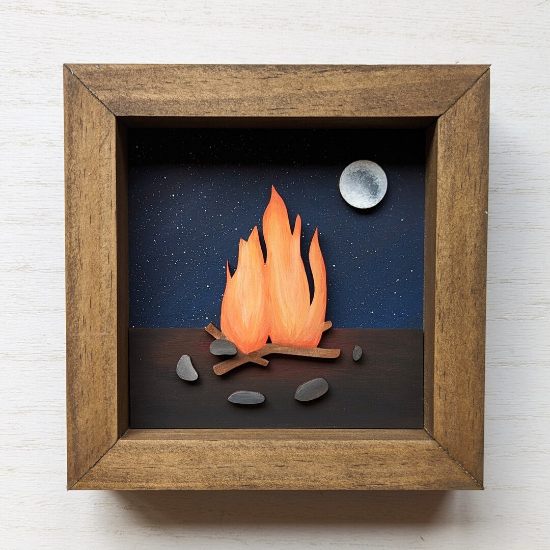 Campfire Sign, Camping Wood Art - Etsy