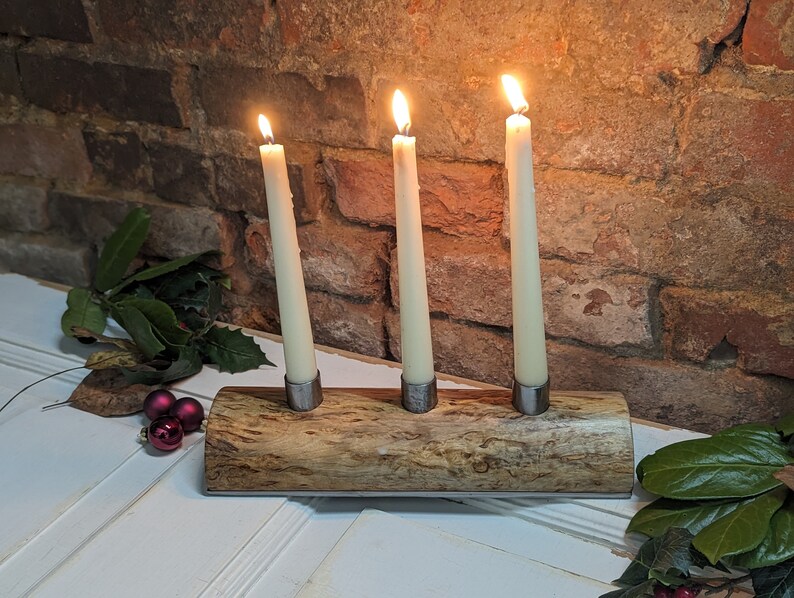 Candlestick 3-flame Candlestick Handmade Art Object - Etsy