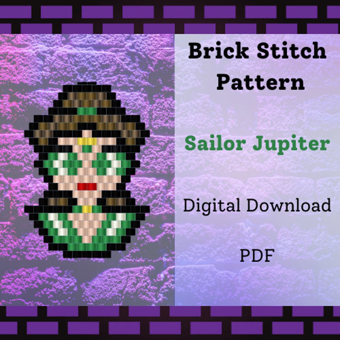 Sailor Jupiter Brick Stitch Pattern - Etsy