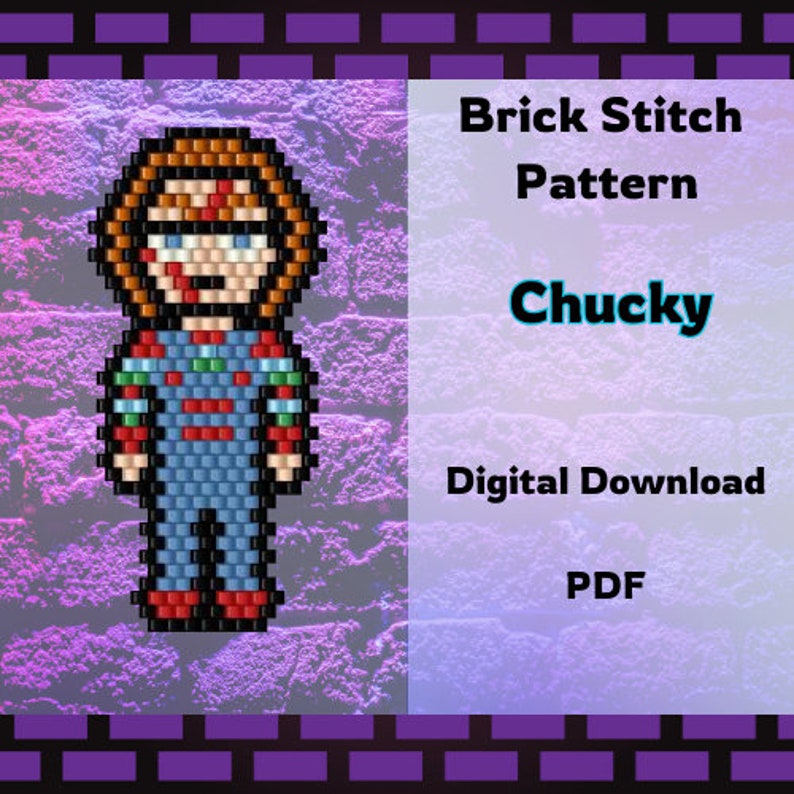 Chucky Earrings Brick Stitch Pattern PDF - Etsy