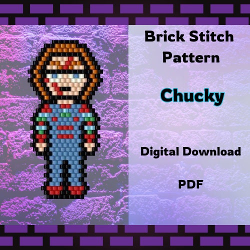 Chucky Earrings Brick Stitch Pattern PDF - Etsy