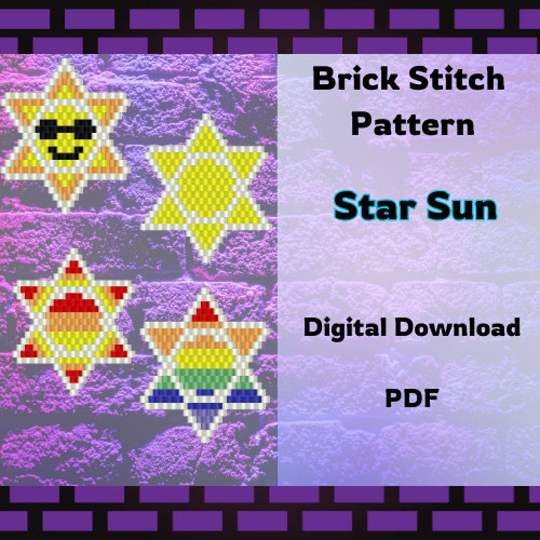 Star Sun Brick Stitch Pattern - Etsy