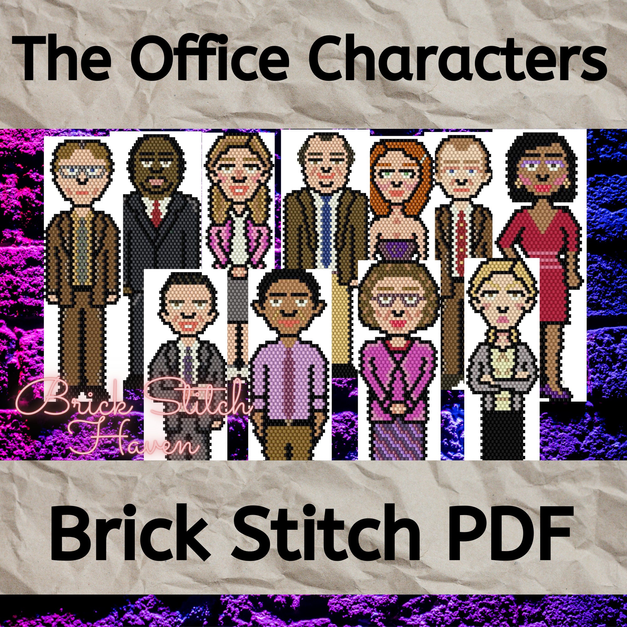 The Office Characters Brick Stitch Pattern PDF - Etsy