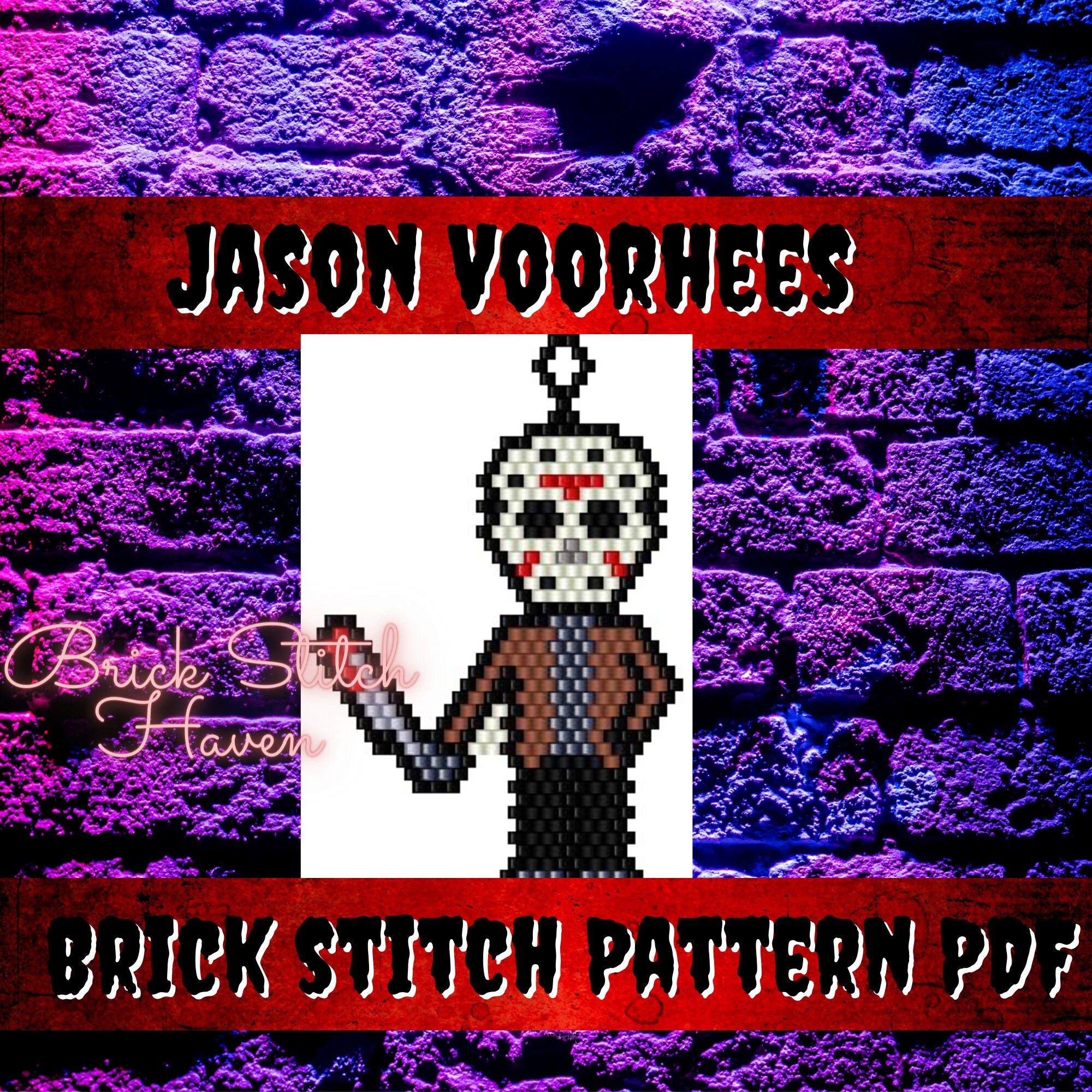 Jason Voorhees Brick Stitch Pattern PDF - Etsy