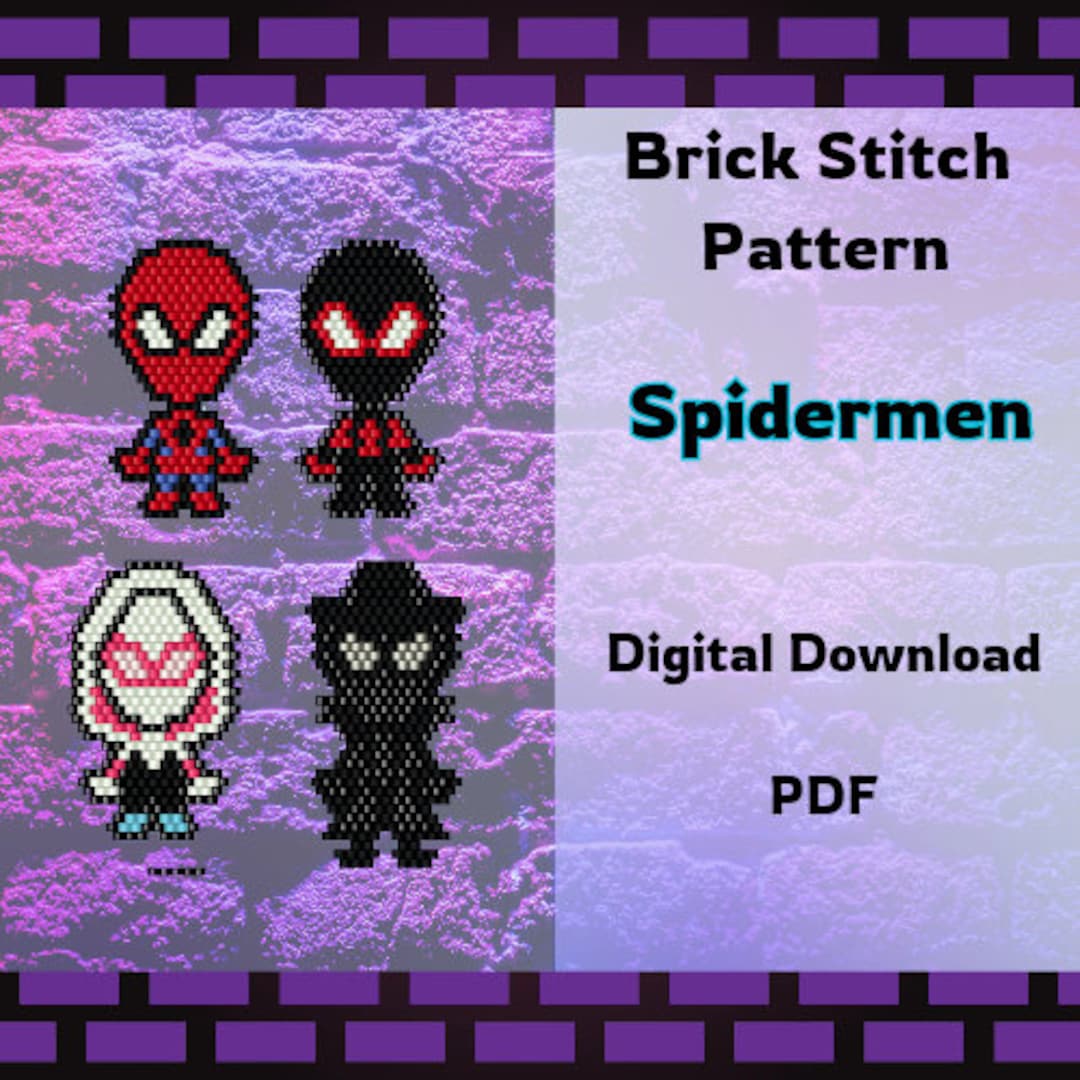 Spiderman Pack Brick Stitch Pattern - Etsy