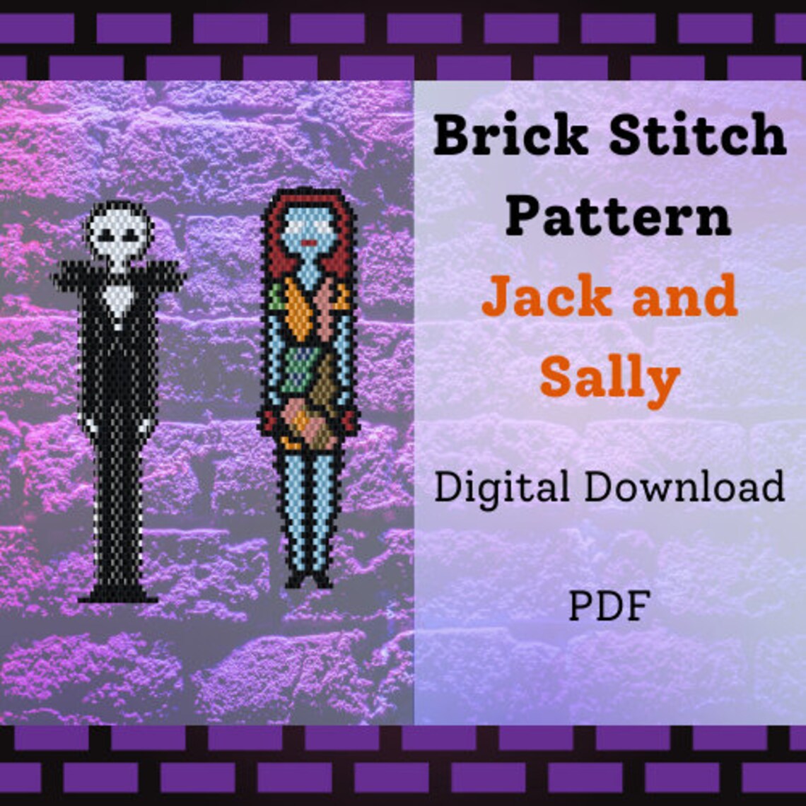 Jack and Sally Brick Stitch Pattern - Etsy