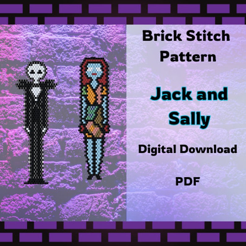 Jack and Sally Brick Stitch Pattern - Etsy