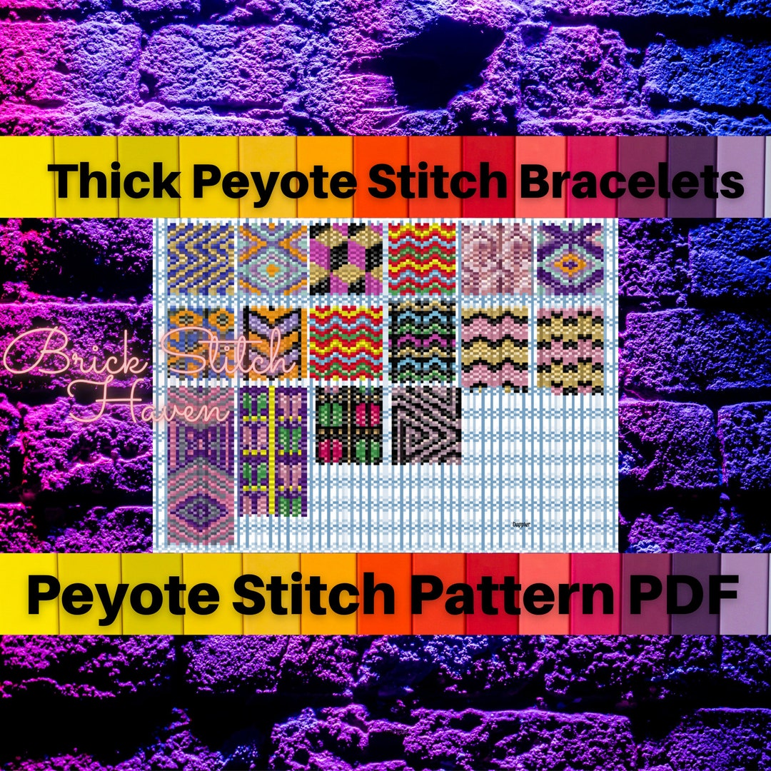 Thick Peyote Stitch Bracelet Patterns PDF - Etsy
