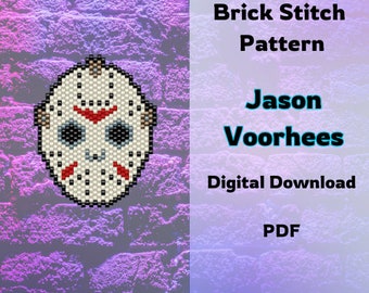 Jason Voorhees Brick Stitch Pattern PDF - Etsy