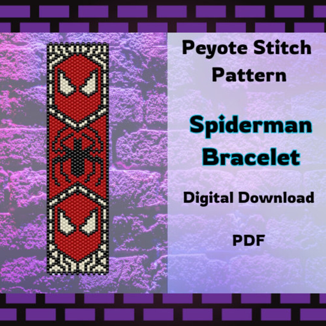 Spiderman Peyote Stitch Bracelet Pattern - Etsy