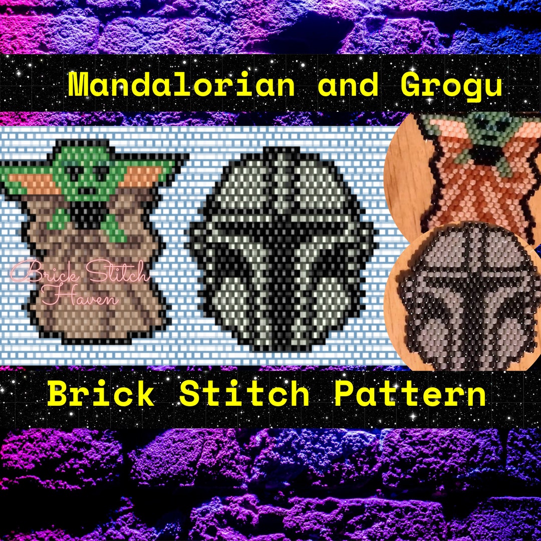Mandalorian and Grogu Brick Stitch Pattern PDF - Etsy