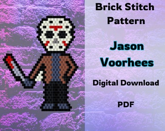 Jason Mask Brick Stitch Earring Pattern PDF - Etsy