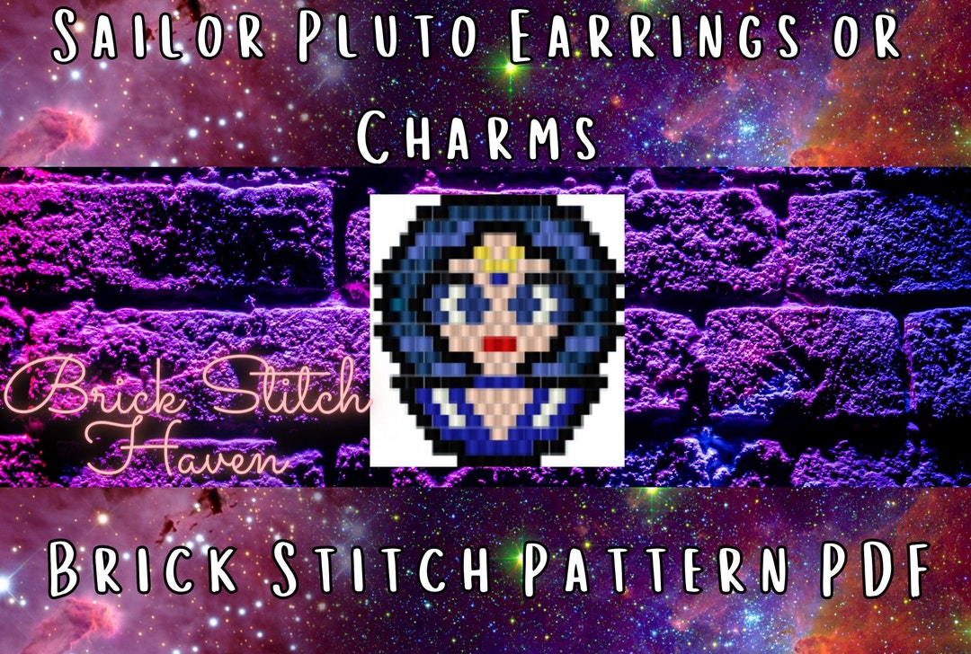 Sailor Pluto Brick Stitch Pattern Pins, Earrings, Charms PDF Pattern - Etsy