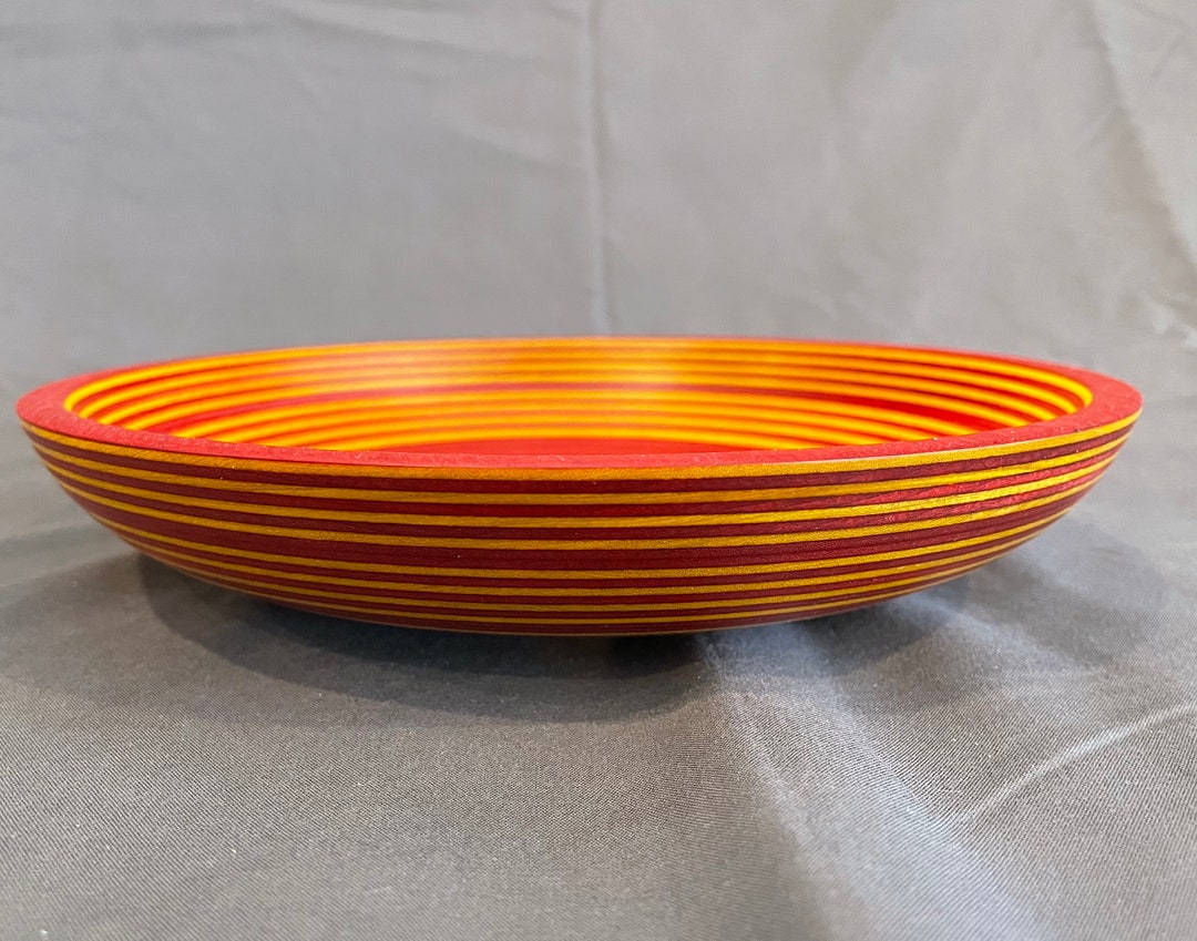 Red/yellow Spectraply Bowl - Etsy