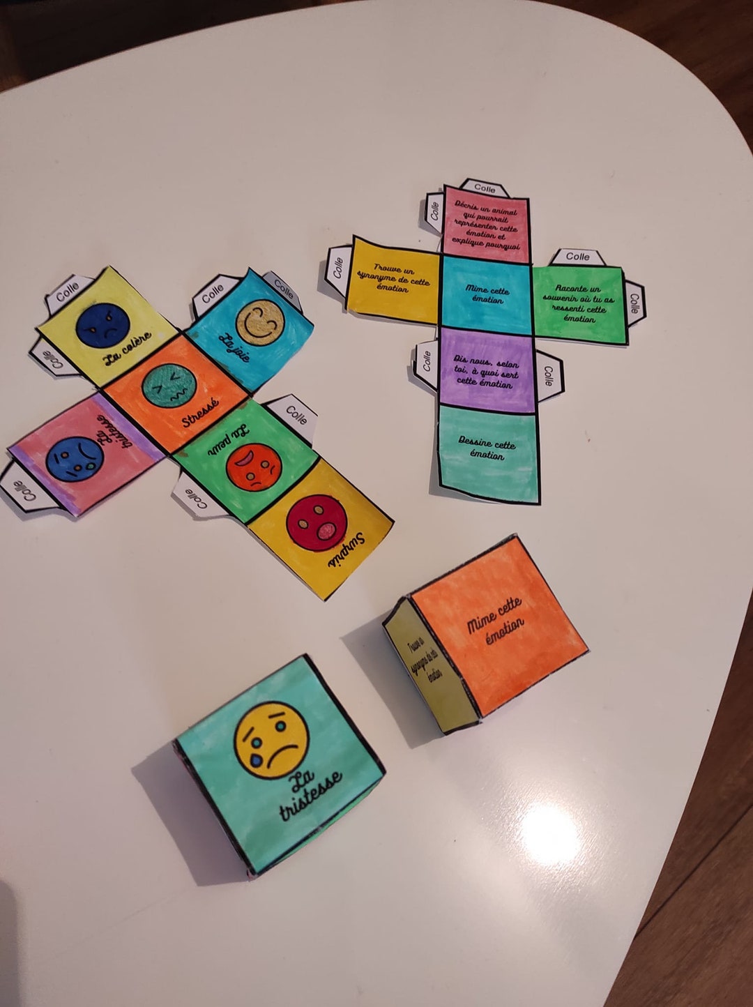 Coloring Dice Game About Emotions - Etsy
