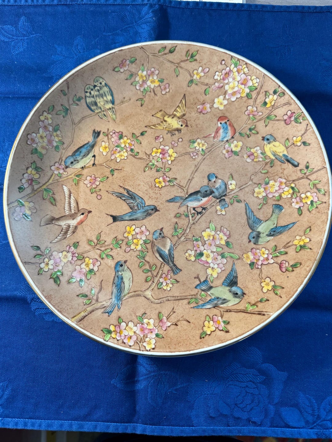 Ceramic Bluebird Plate - Etsy