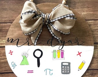 Teacher Math Door Hanger - Etsy