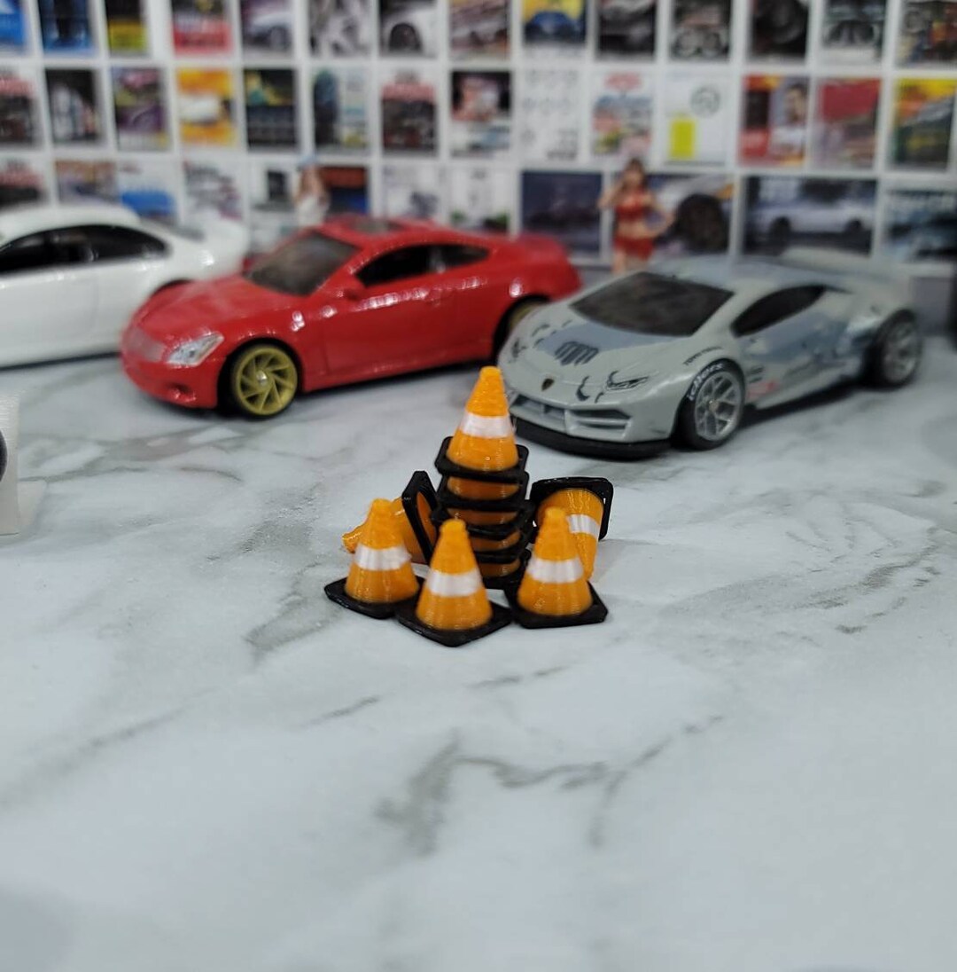 1/64 Scale Cones ; Montreal Famous Three Tone Traffic Cones (x50) - Etsy