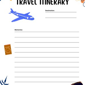 Ultimate 7-day Travel Itinerary Digital Planner PNG, JPG, PDF Files ...