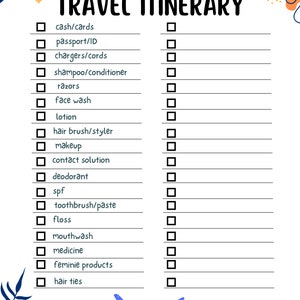 Ultimate 7-day Travel Itinerary Digital Planner PNG, JPG, PDF Files ...