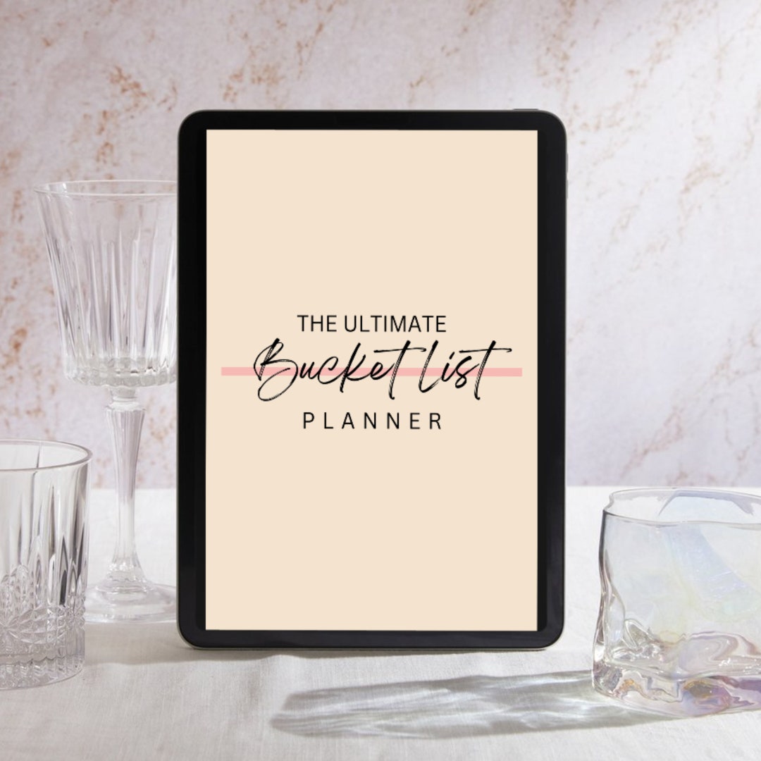 Ultimate Bucket List Planner: Life Goals Checklist (JPG PDF PNG Digital ...