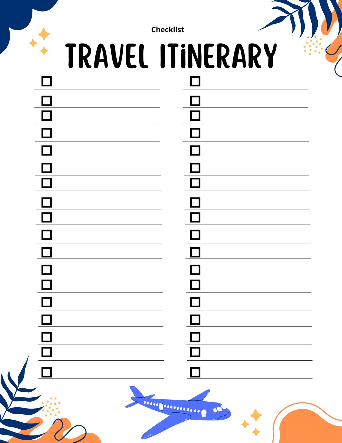 Ultimate 7-day Travel Itinerary Digital Planner PNG, JPG, PDF Files ...