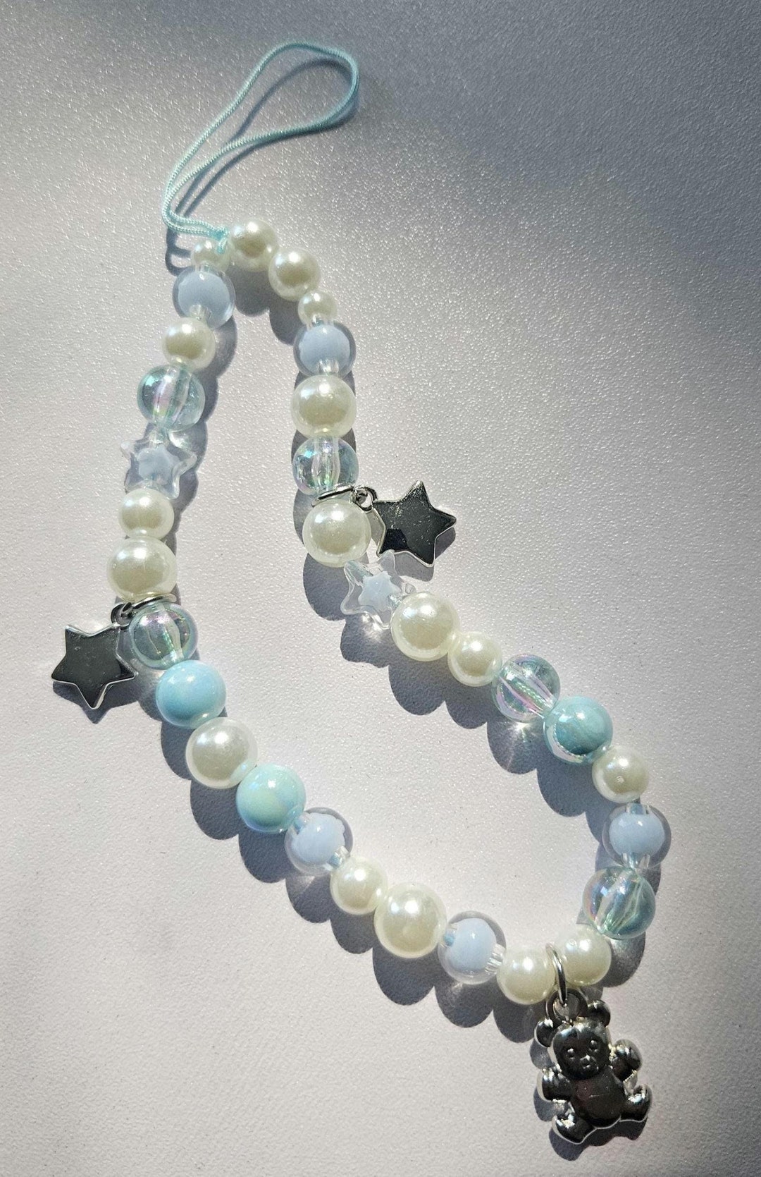 Pearl Teddy Phone Linyard - Etsy