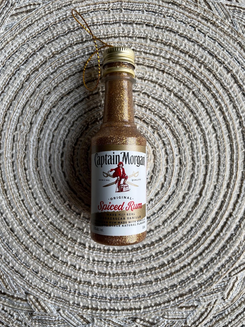 Mini Captain Morgan Spiced Rum Liquor Shot Bottle Ornament - Etsy
