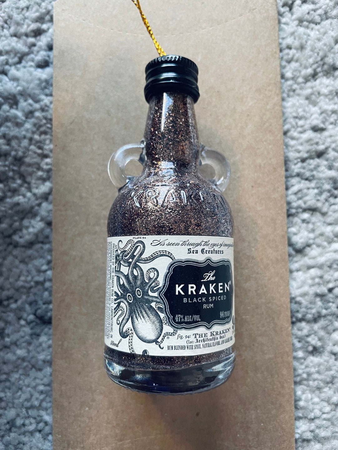Mini Kraken Black Spiced Rum Liquor Shot Bottle Ornament - Etsy