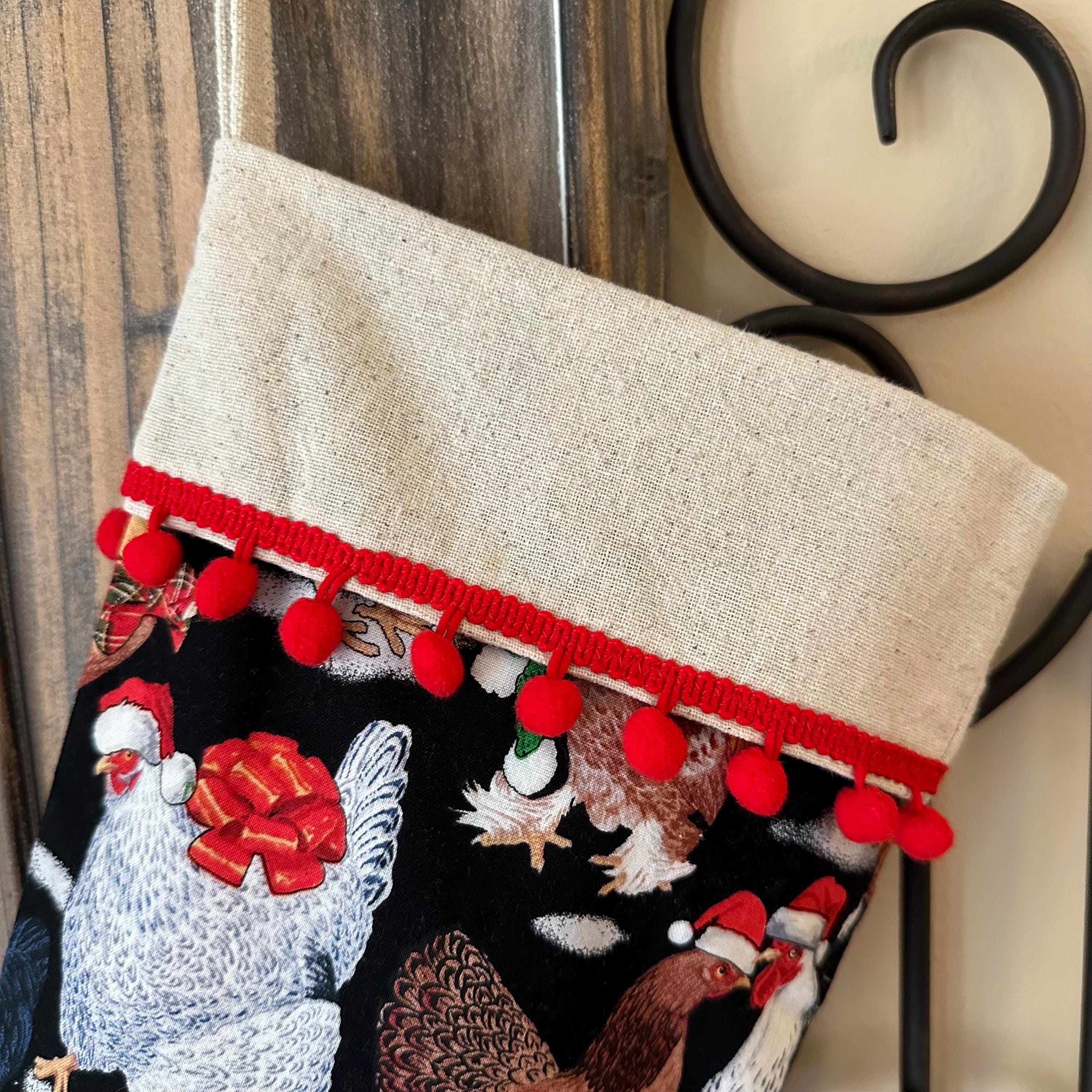 Farm Animals Christmas Stocking, Cows, Chickens, Pigs, Sheep, Llama ...