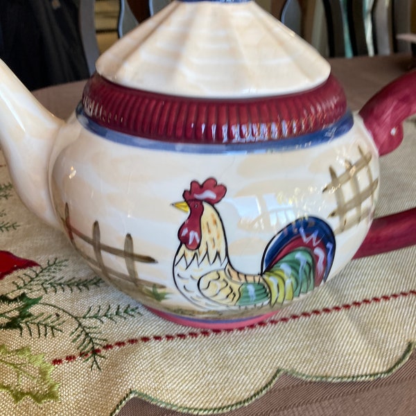 Rooster Teapot - Etsy