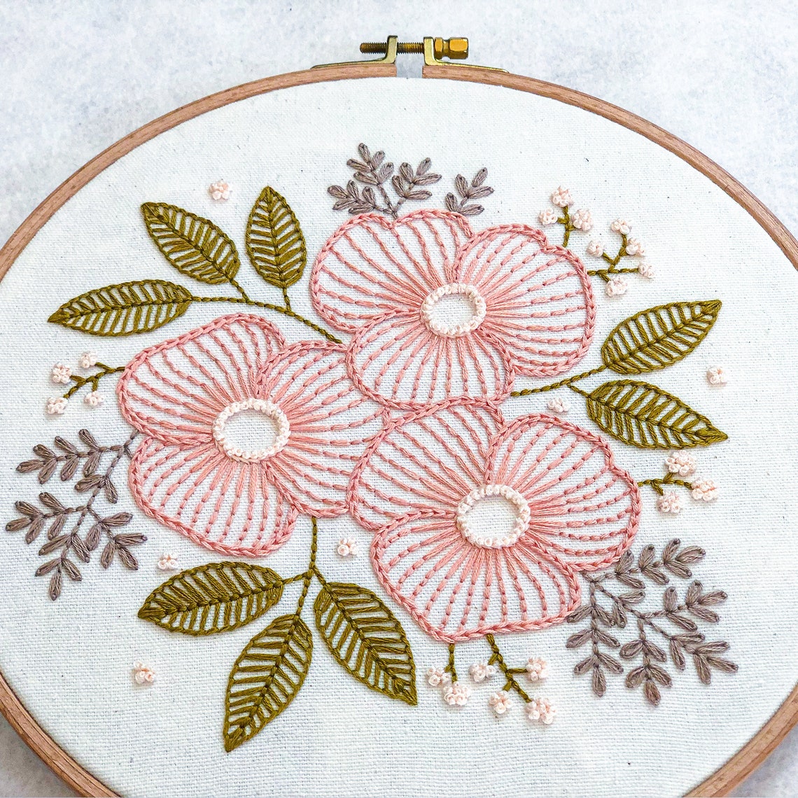 Embroidery Pattern FLORAL CLUSTER PDF Instant Download | Etsy