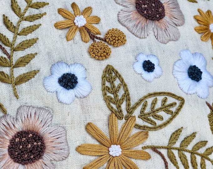 Embroidery Pattern FLOWER PATCH PDF Instant Download Hand Embroidery ...