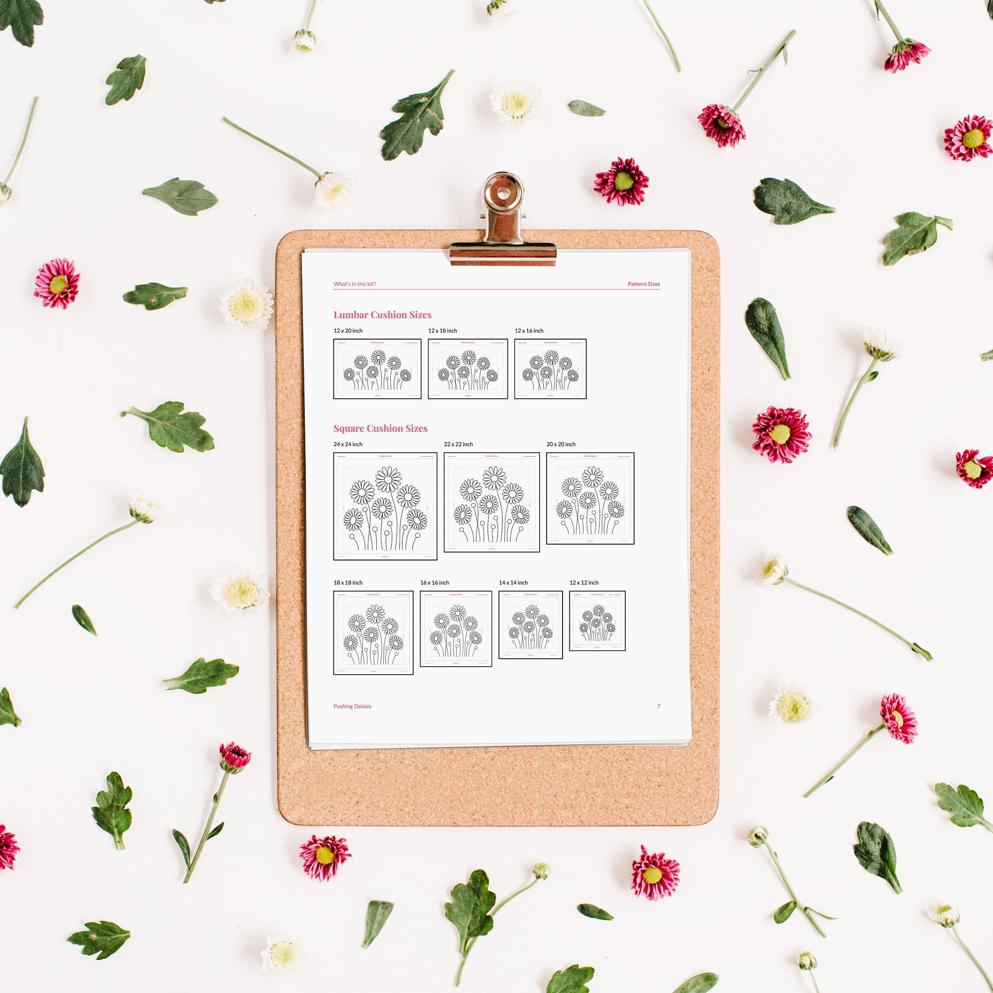 Embroidery Pattern PUSHING DAISIES PDF Instant Download Hand Embroidery ...
