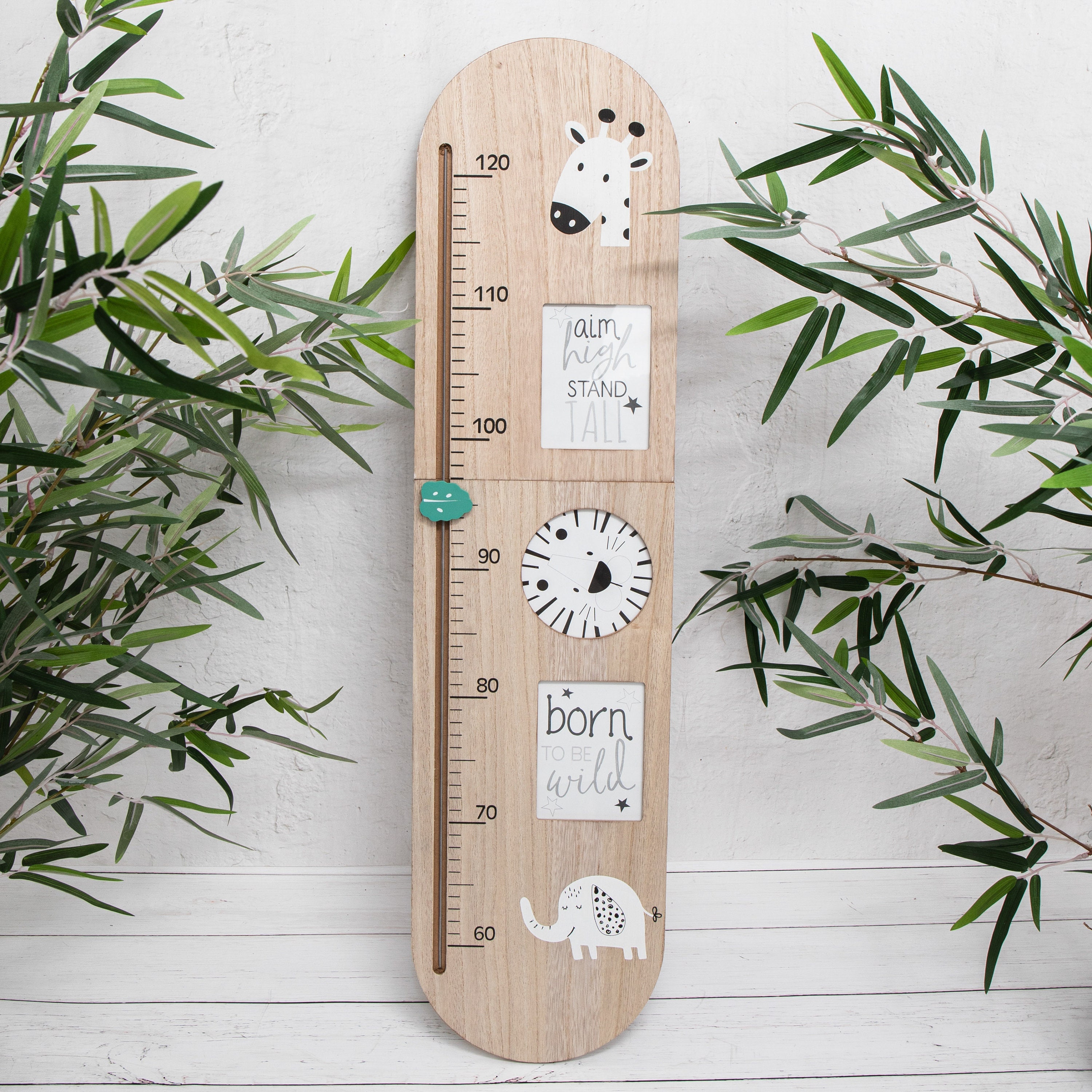Childrens Jungle Natural Wood Folding Height Chart With Photo - Etsy