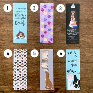 Dog Themed Bookmarks, Bookmarks for Dog Lovers - Etsy