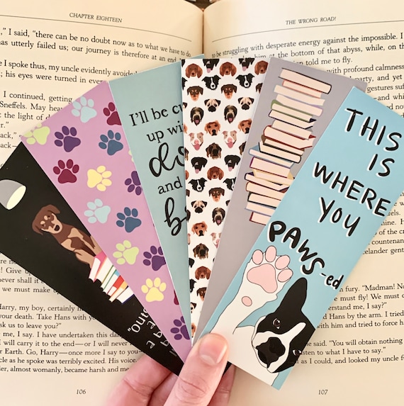 Dog Themed Bookmarks Bookmarks for Dog Lovers - Etsy