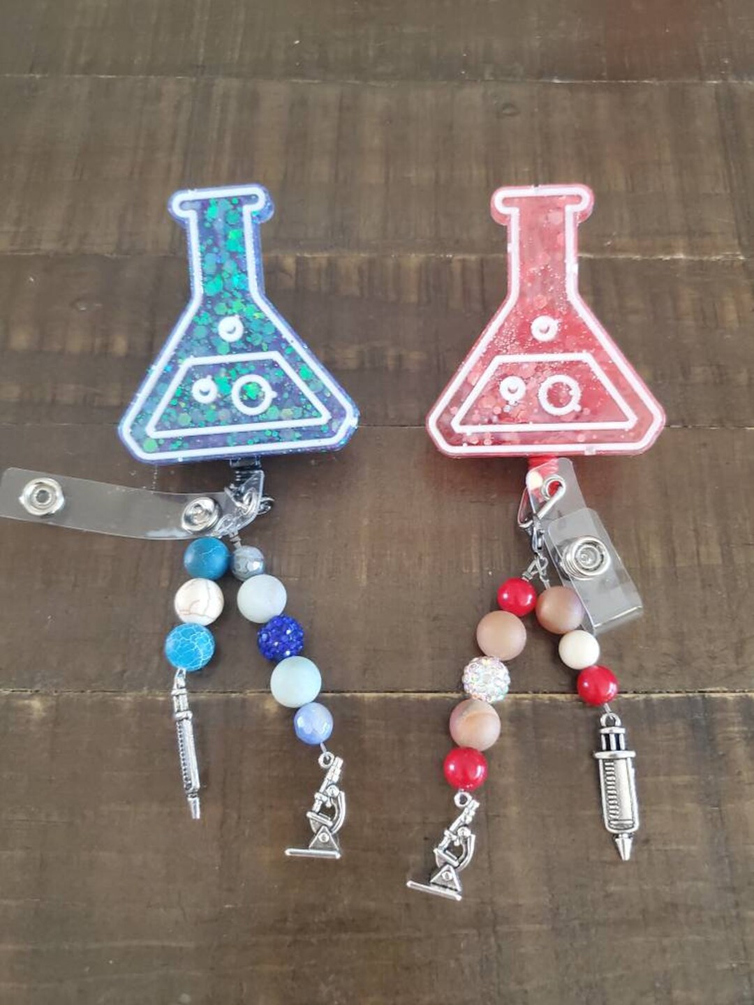 Lab Beaker Badge Reel - Etsy