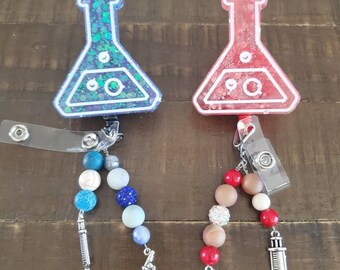 Badge Reel Microscope Laboratory Design Lab Week Gift Idea - Etsy