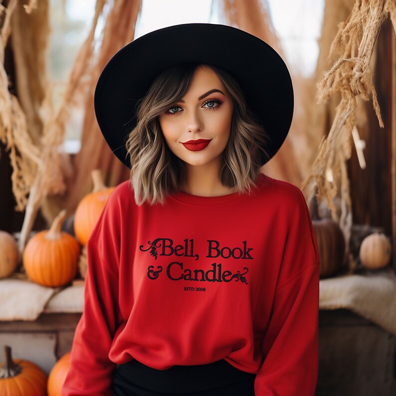 Good Witch Bell Book & Candle Embroidered Sweatshirt - Etsy