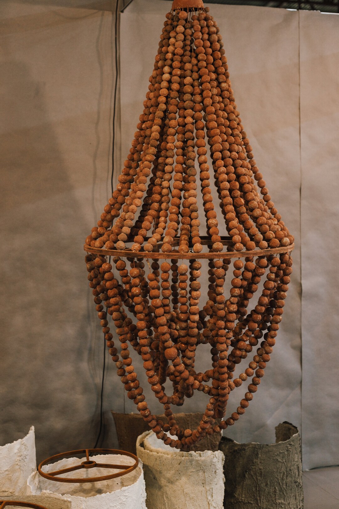 Pendant Lamp Made From Recycled Paper Balls - White - Etsy