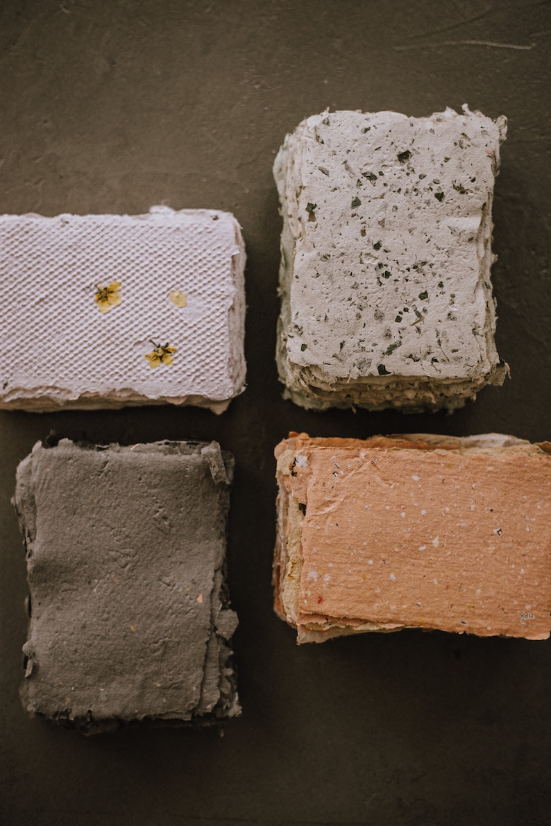 Handmade Recycled Paper | 16 Sheets | Invitations | Scrapbooking ...