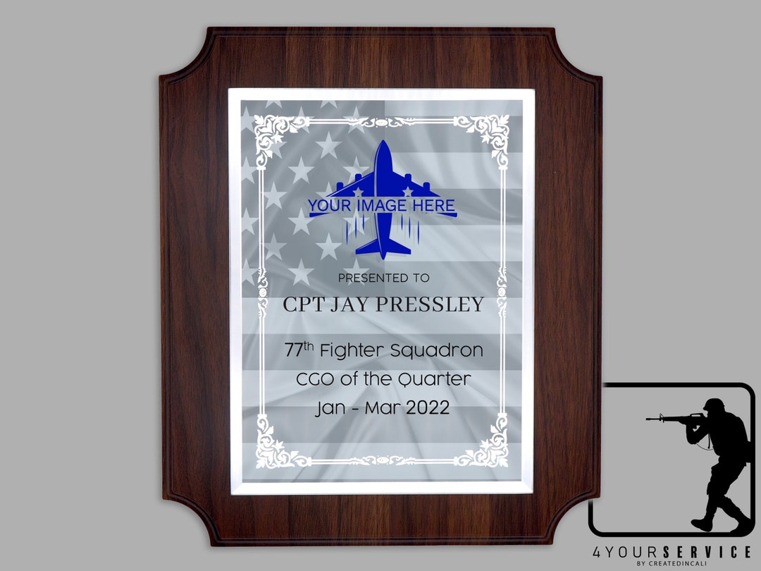Air Force Plaque, Military Award, Air Force Gift, Custom Plaque ...
