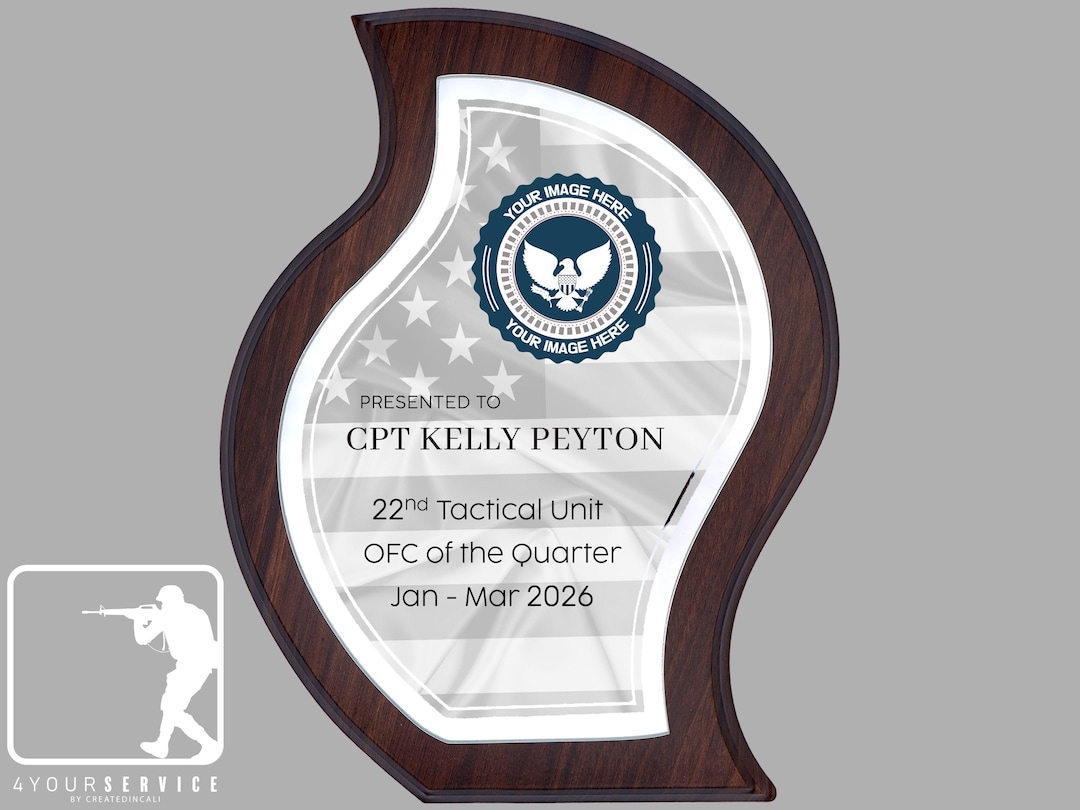 Custom Armed Forces Plaque, Air Force Plaque, Army Plaque, Quarterly ...
