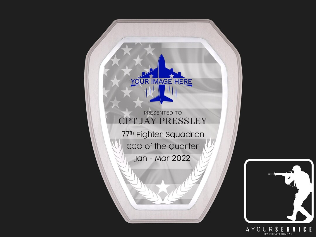 Custom Air Force Plaque, USAF Award, Military Recognition Plaque ...