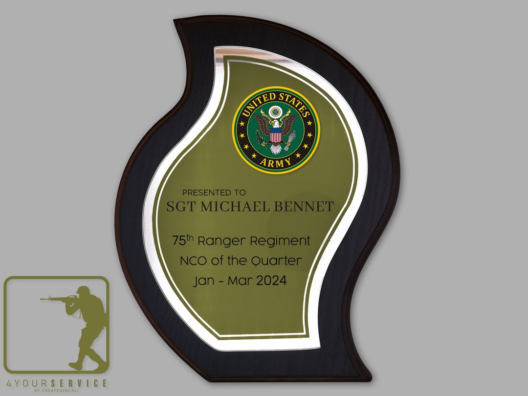 Customizable Army Plaque Custom Army Recognition Plaque - Etsy