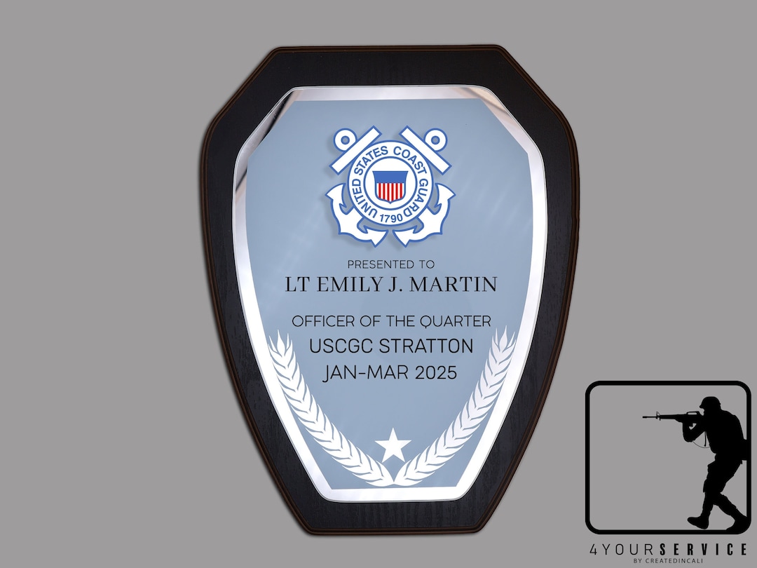 Coast Guard Recognition Plaque Armed Forces Award Military - Etsy