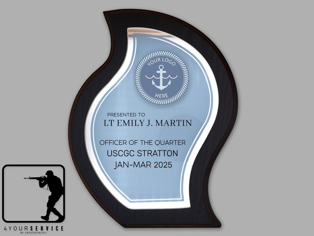 Customizable Coast Guard Plaque, Coast Guard Recognition Plaque ...