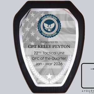 Custom Plaque, Military Recognition Plaque, Quarterly Award, Air Force ...
